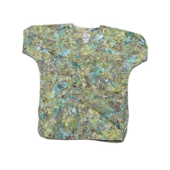 Smart Scrubs | Tops | Green Batik Womens Scrub Top | Poshmark